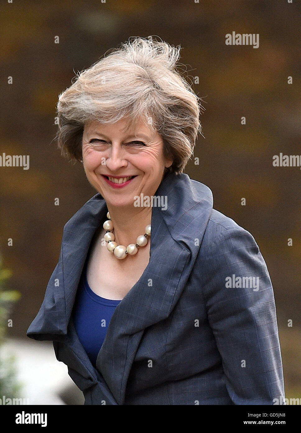 Home Secretary Theresa May Arrives In Downing Street London For The