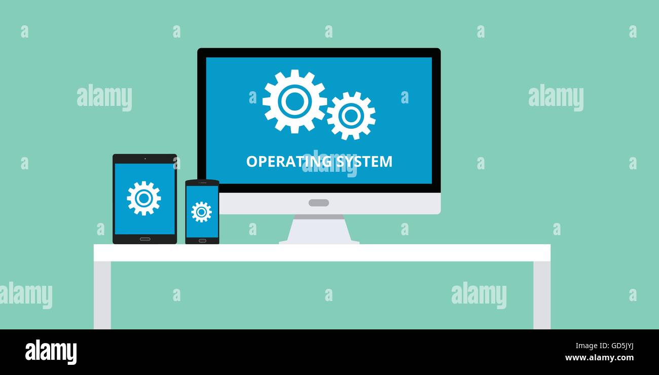 Os operating system background Stock Vector Images - Alamy