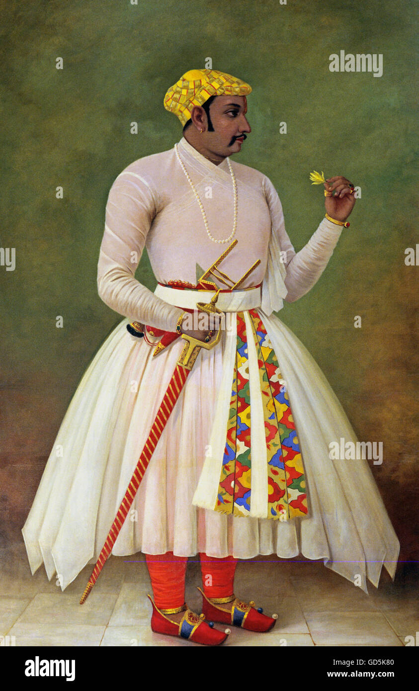 King india painting portrait hi-res stock photography and images - Alamy