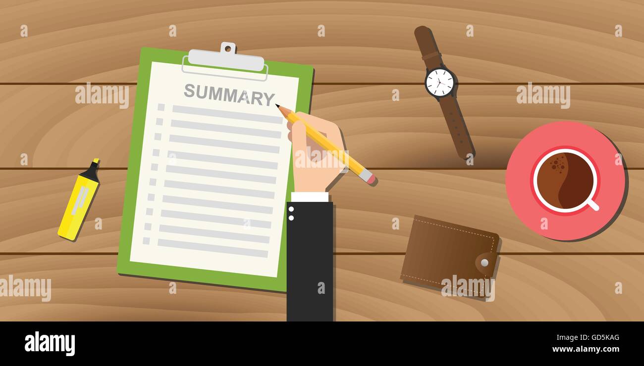 Summary report Stock Vector Images - Alamy