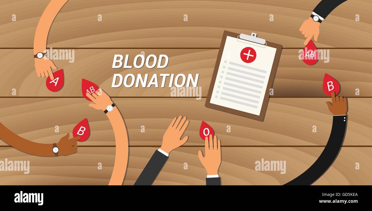 blood donation concept people give their blood to other people Stock ...