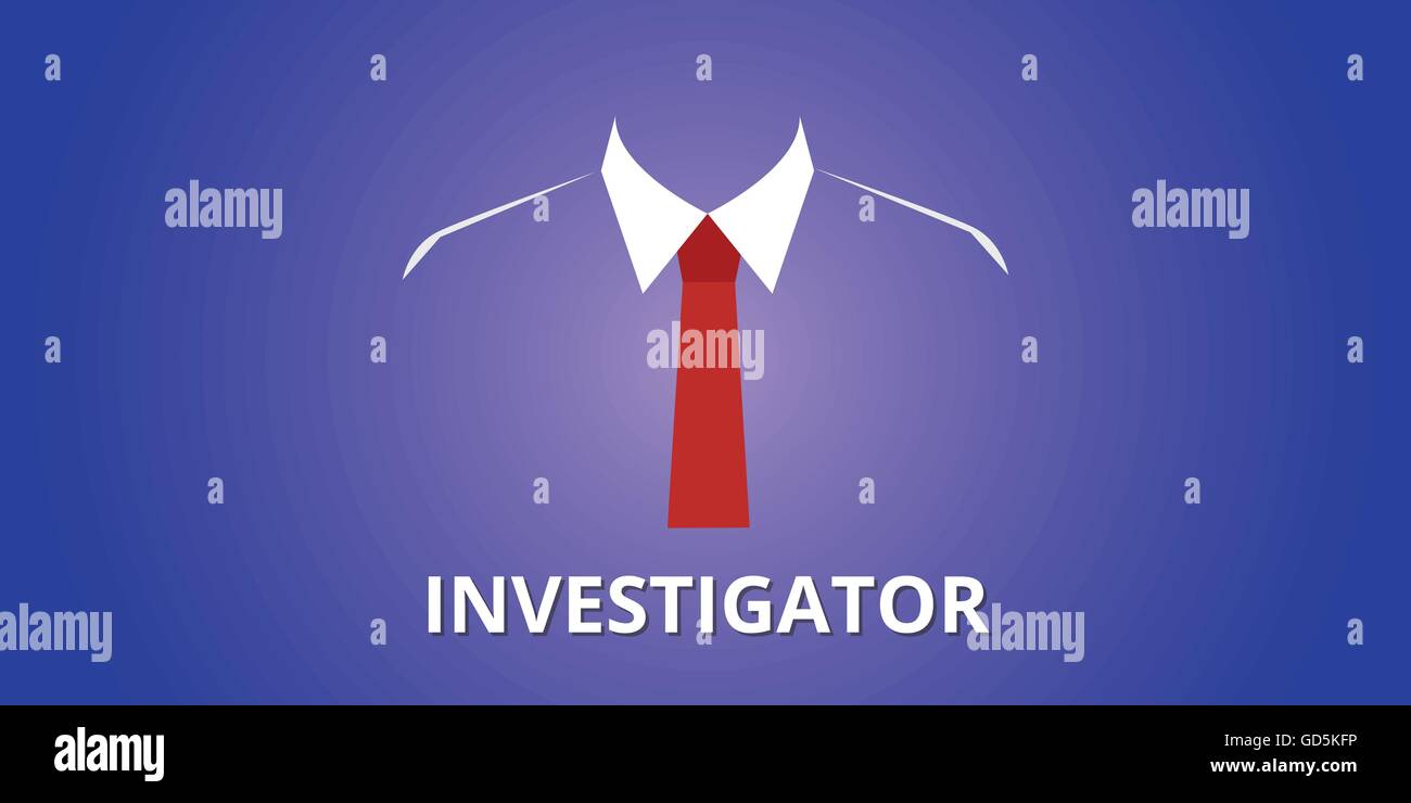 investigator investigation person illustration with suit concept vector ...