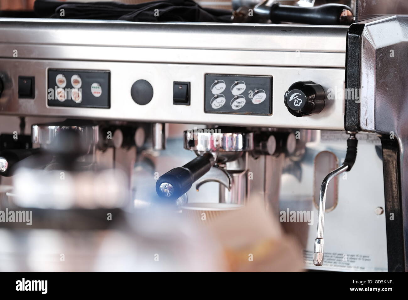 espresso machine detail Stock Photo - Alamy