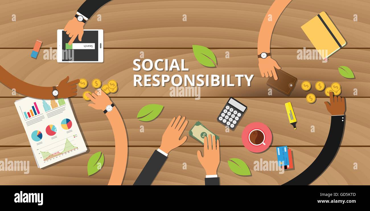 customer business social responsibility concept team work together ...