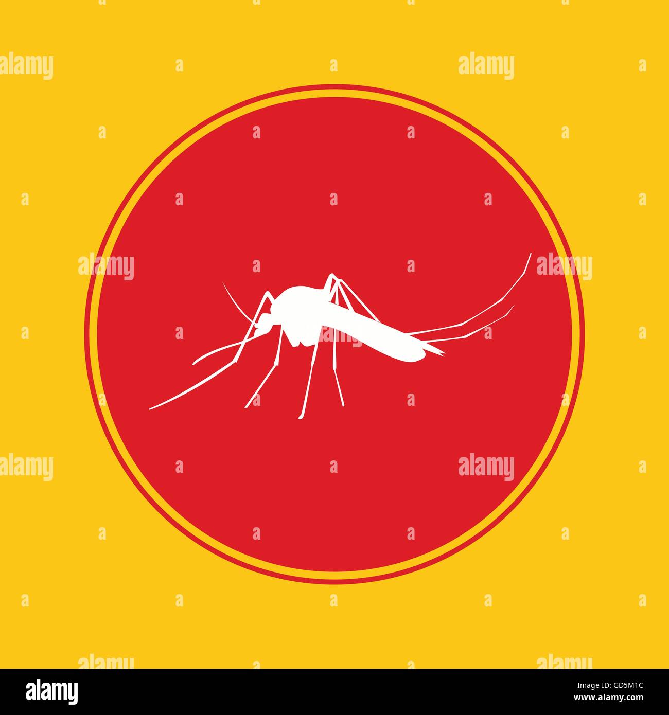mosquito icon with red danger alert vector Stock Vector Image & Art - Alamy