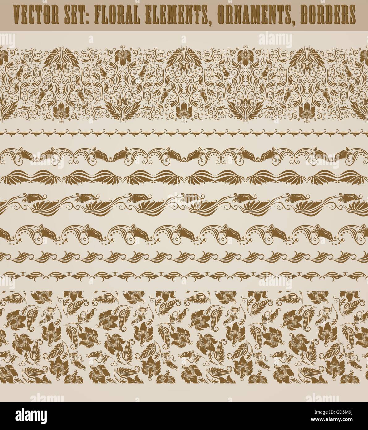 Horizontal elements decoration vector Stock Vector Image & Art - Alamy