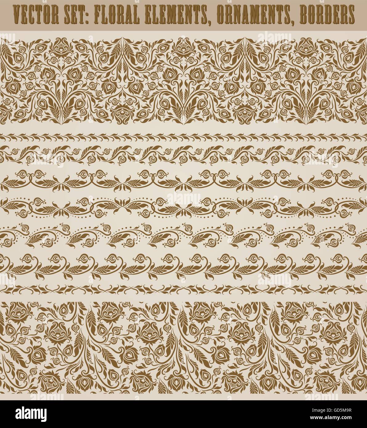 Horizontal elements decoration vector Stock Vector Image & Art - Alamy