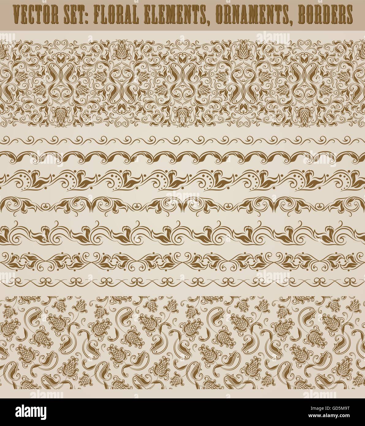 Horizontal elements decoration vector Stock Vector Image & Art - Alamy