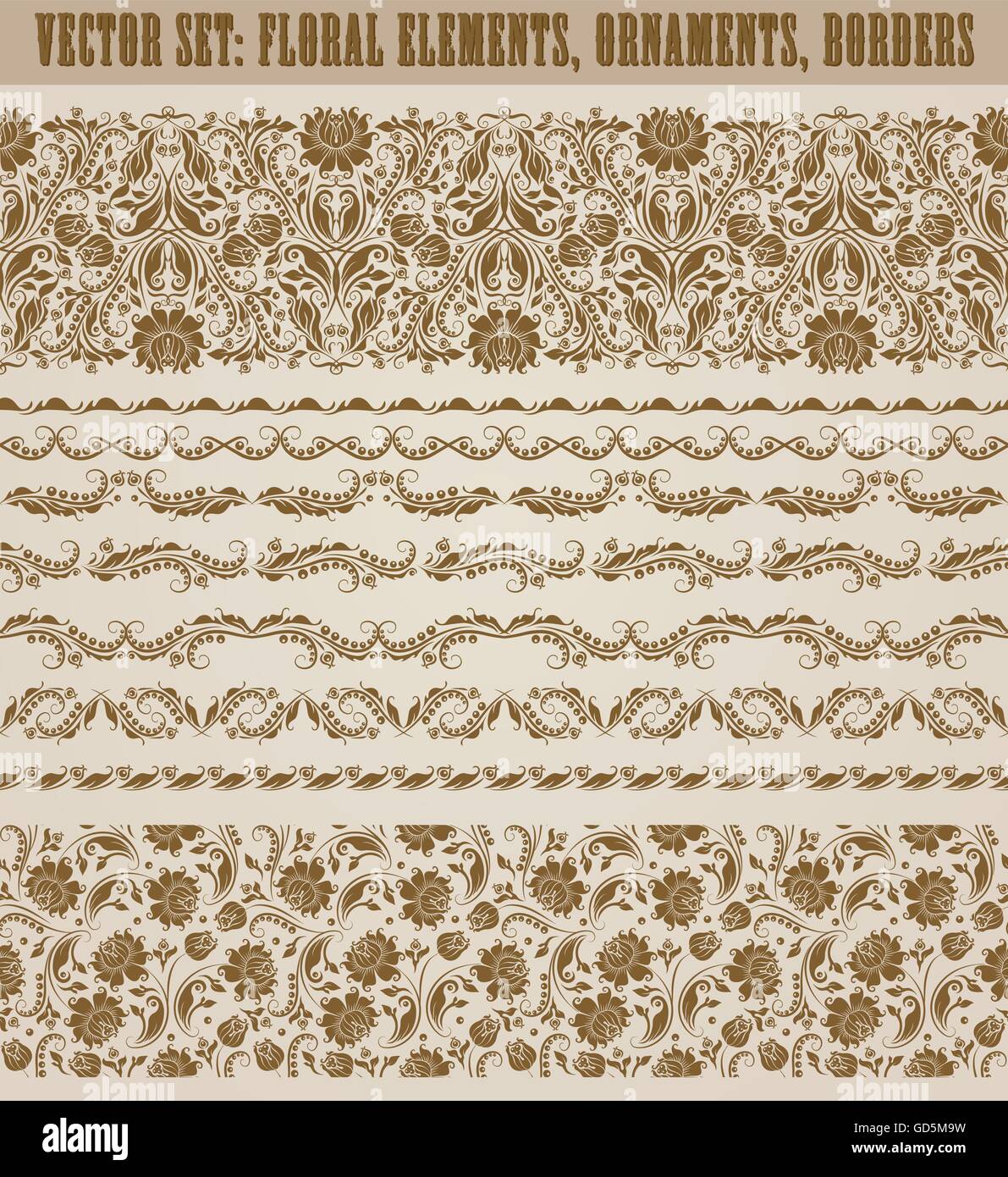 Horizontal elements decoration vector Stock Vector Image & Art - Alamy