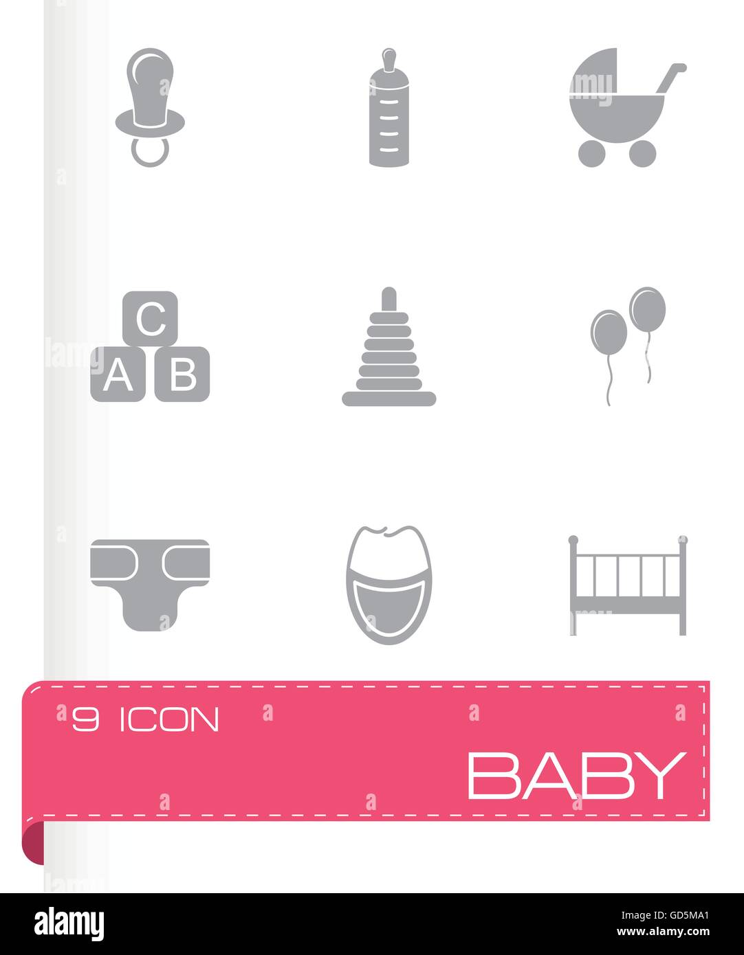 Vector black baby icon set Stock Vector Image & Art - Alamy