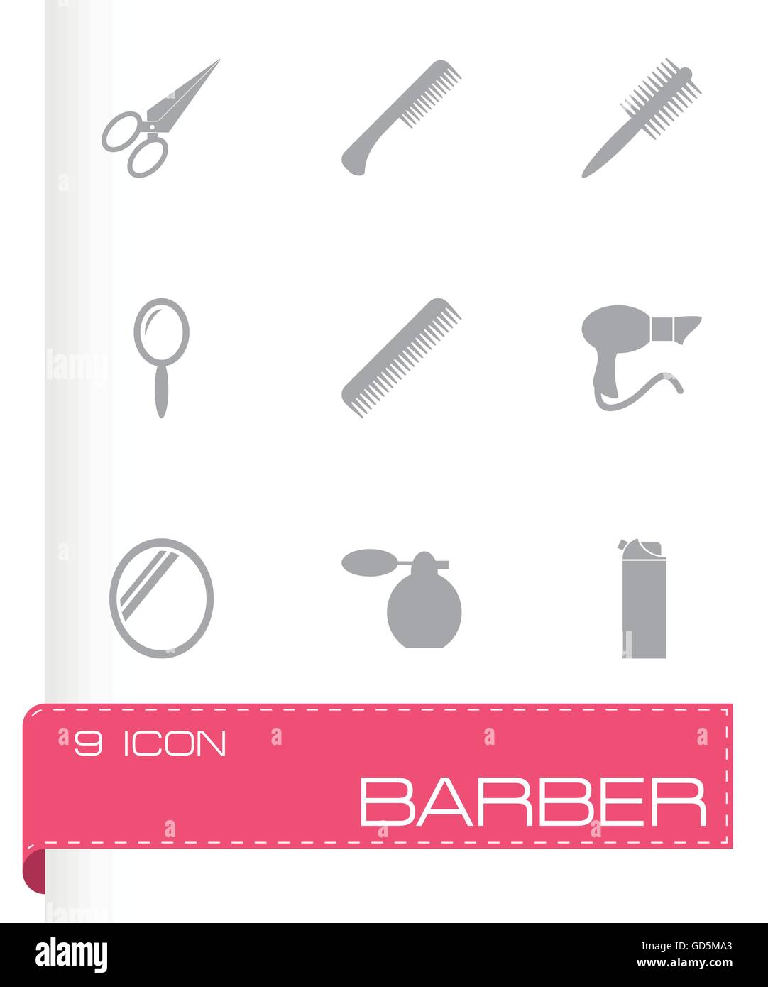 Black barber pole Cut Out Stock Images & Pictures - Alamy