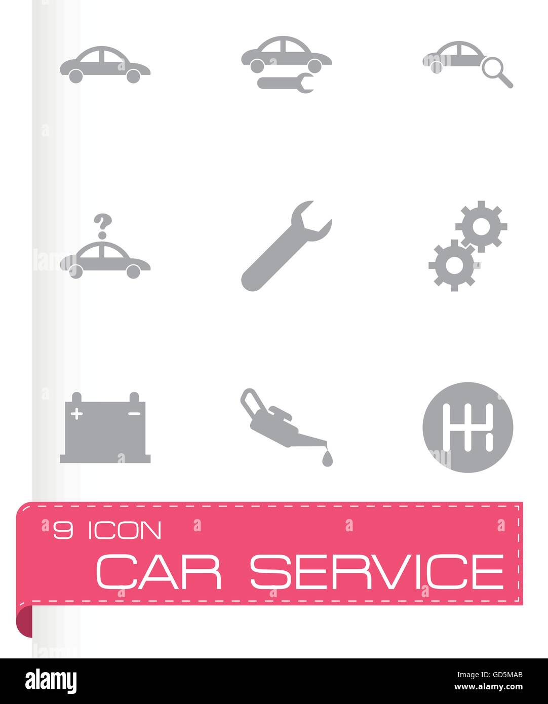 Vector black car service icon set Stock Vector Image & Art - Alamy