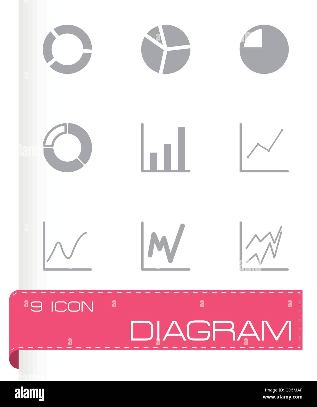 Vector black diagram icon set Stock Vector Image & Art - Alamy