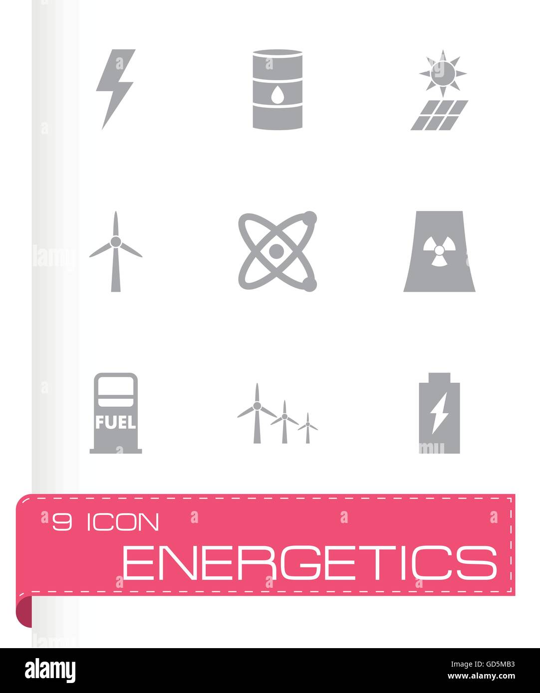 Vector black energetics icon set Stock Vector Image & Art - Alamy