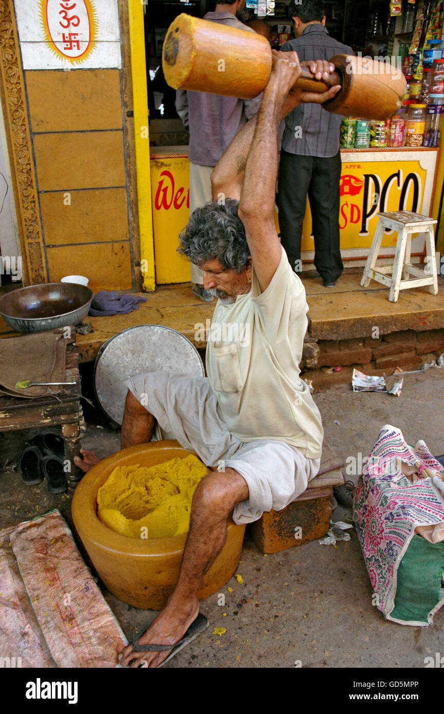 Man making sweets Stock Photo - Alamy