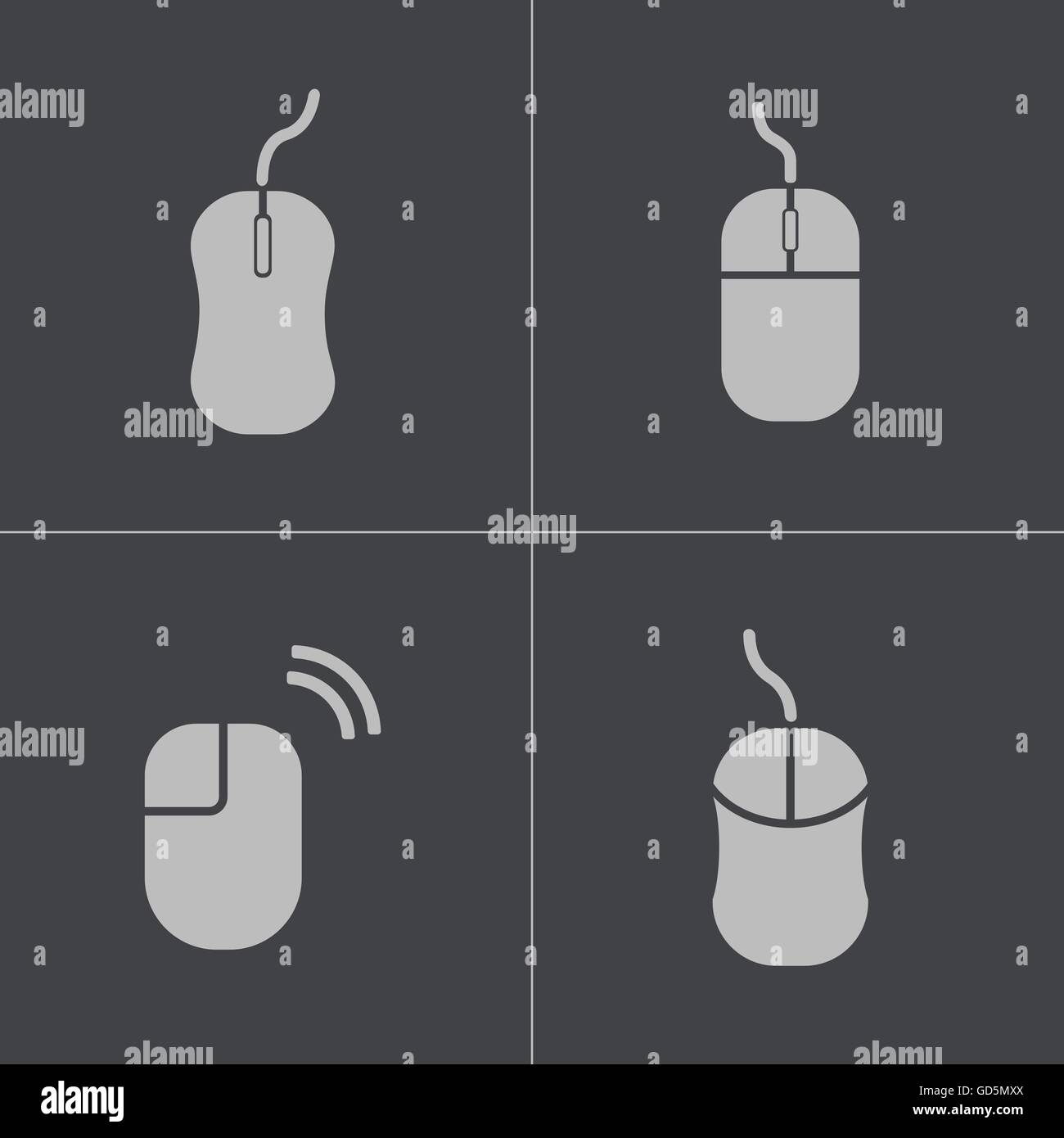 Vector black computer mouse icons set Stock Vector Image & Art - Alamy