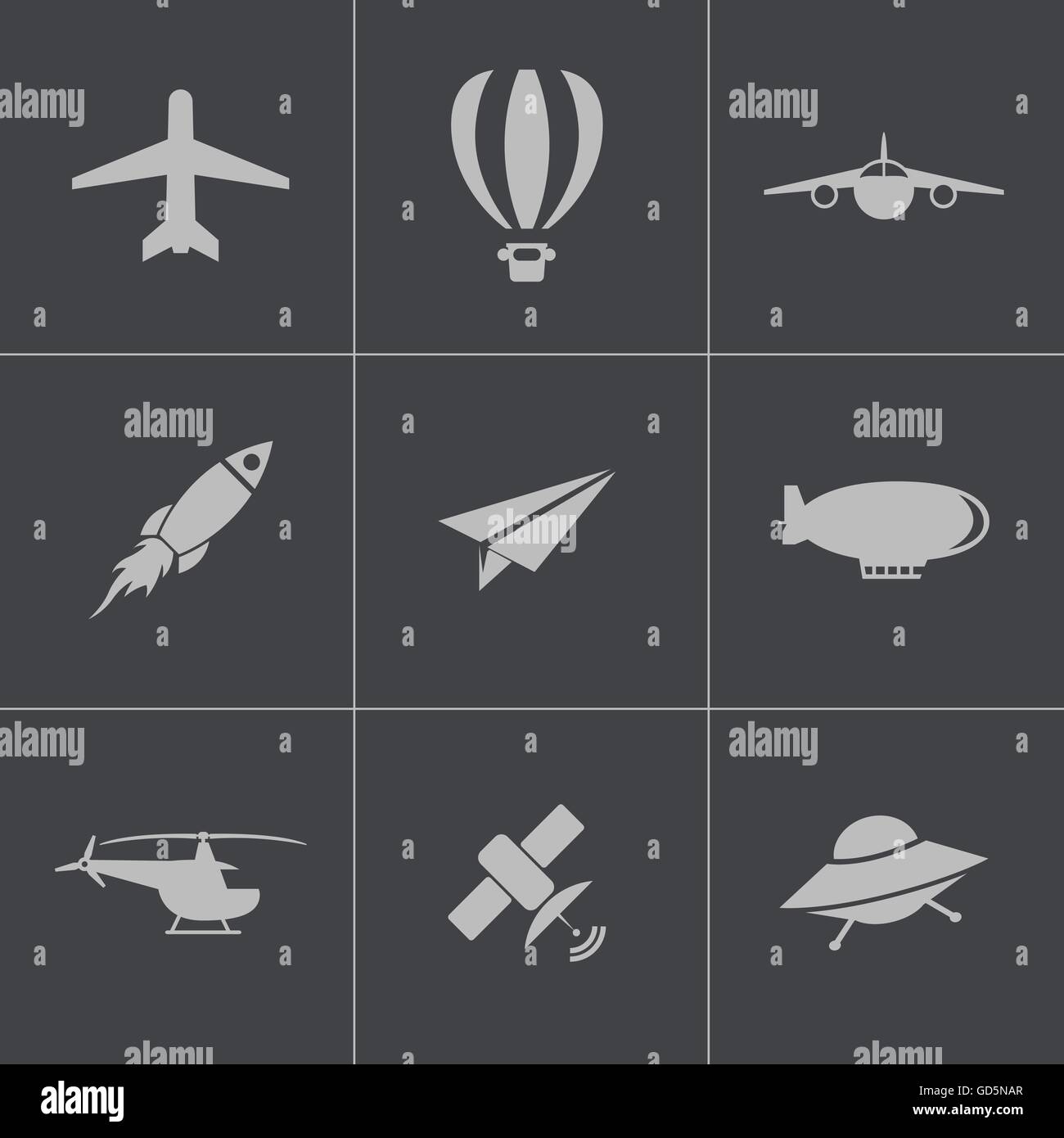 Vector black airplane icons set Stock Vector Image & Art - Alamy