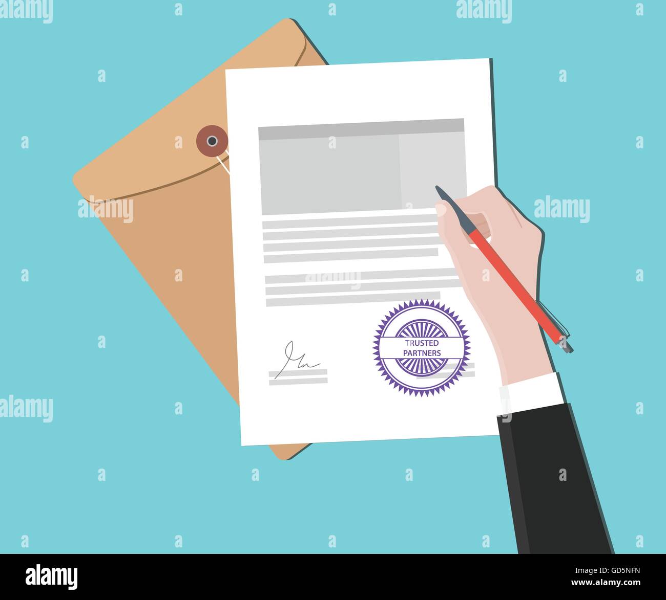 Partner trust Stock Vector Images - Alamy