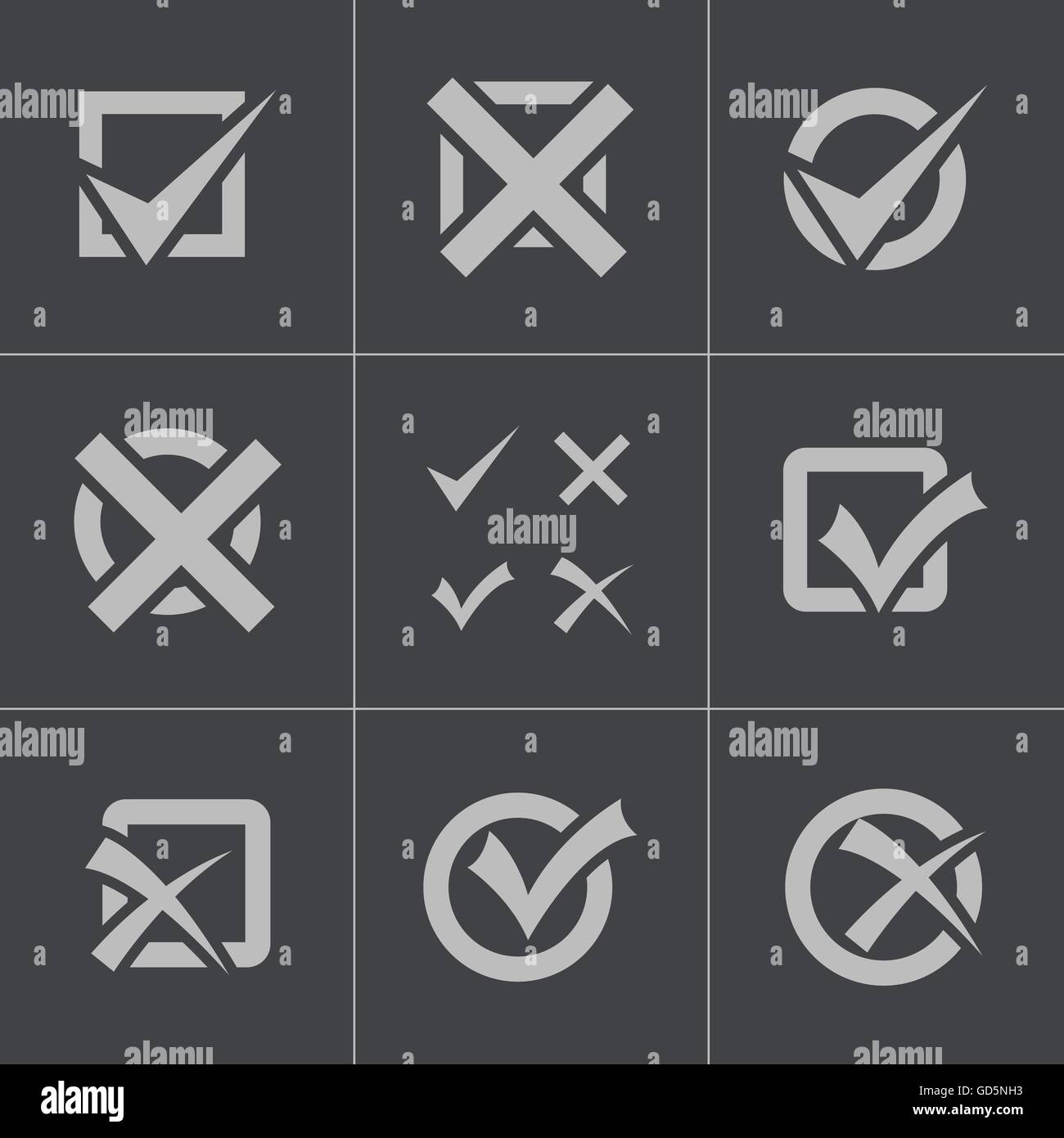 Vector black check marks icons set Stock Vector Image & Art - Alamy