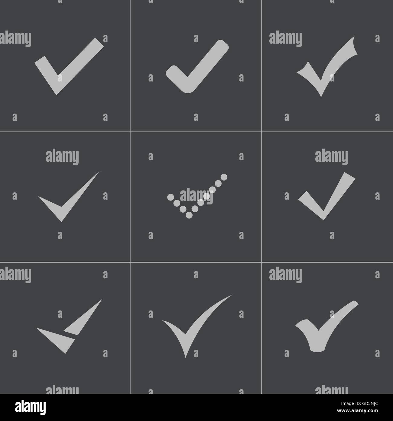 Vector black confirm icons set Stock Vector Image & Art - Alamy