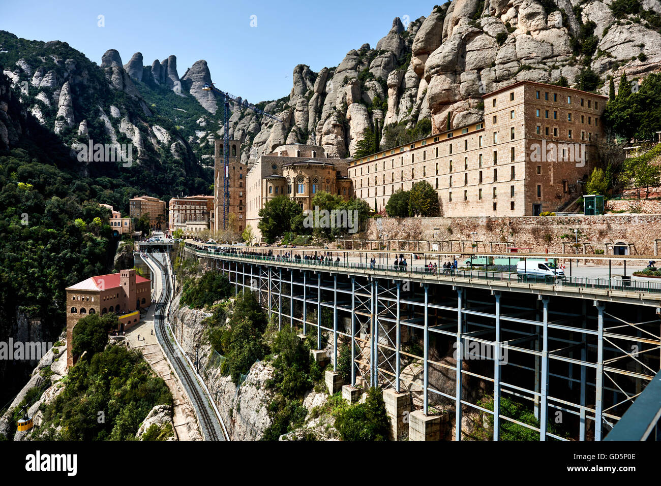 Santa Maria de Montserrat Stock Photo - Alamy