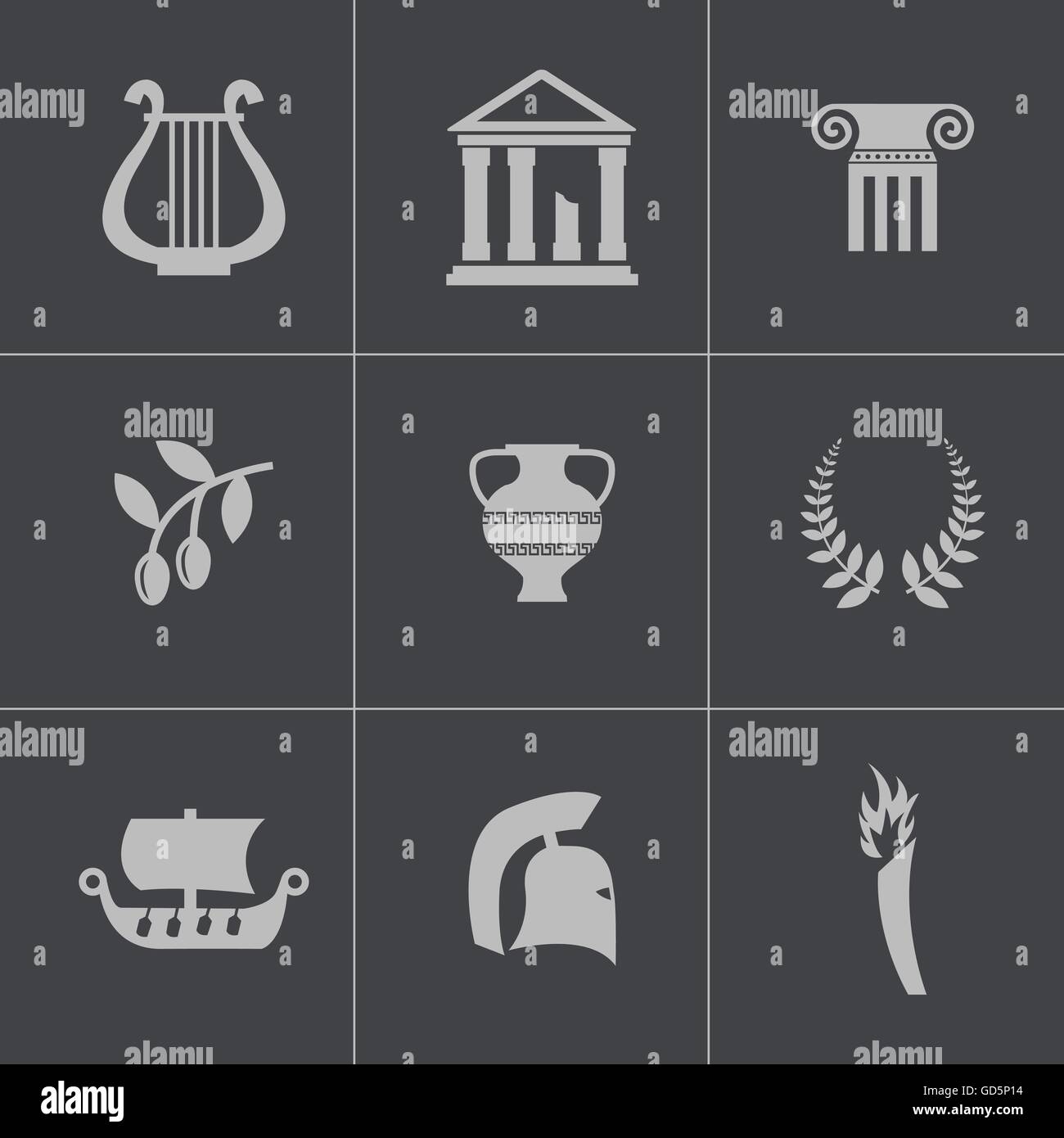 Santorini symbols greece Stock Vector Images - Alamy