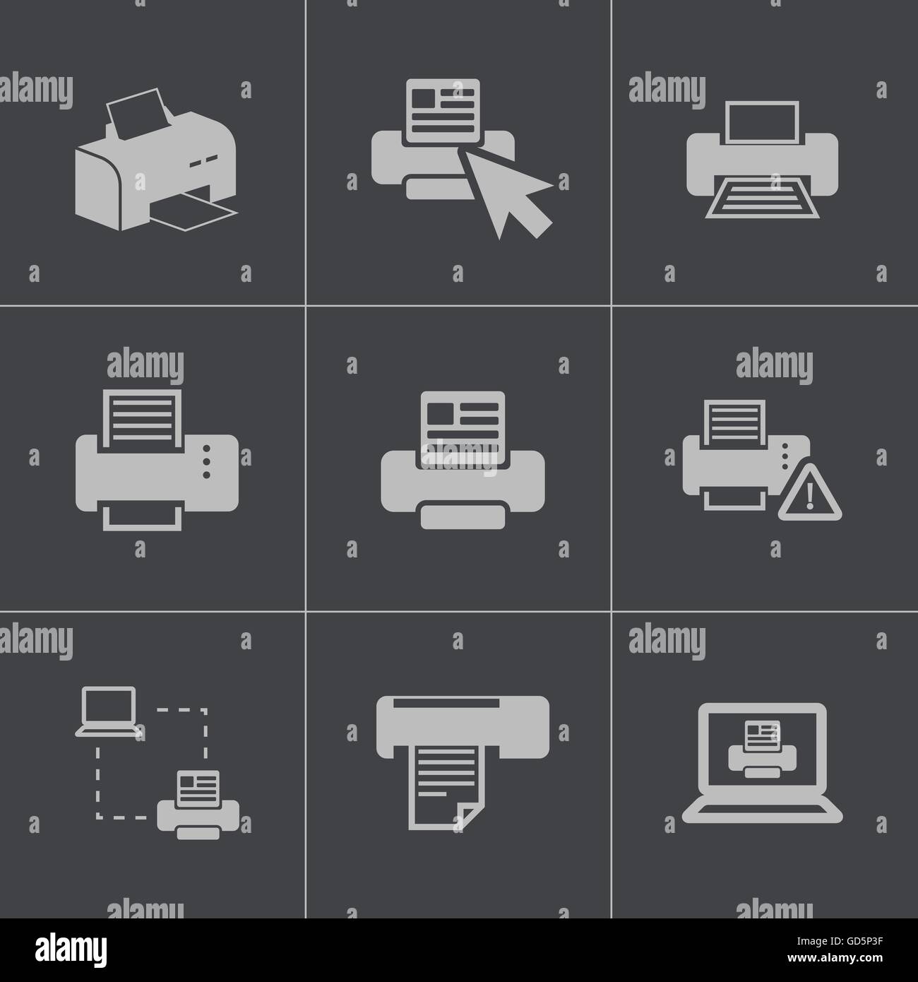 Printer icon computer page hi-res stock photography and images - Alamy