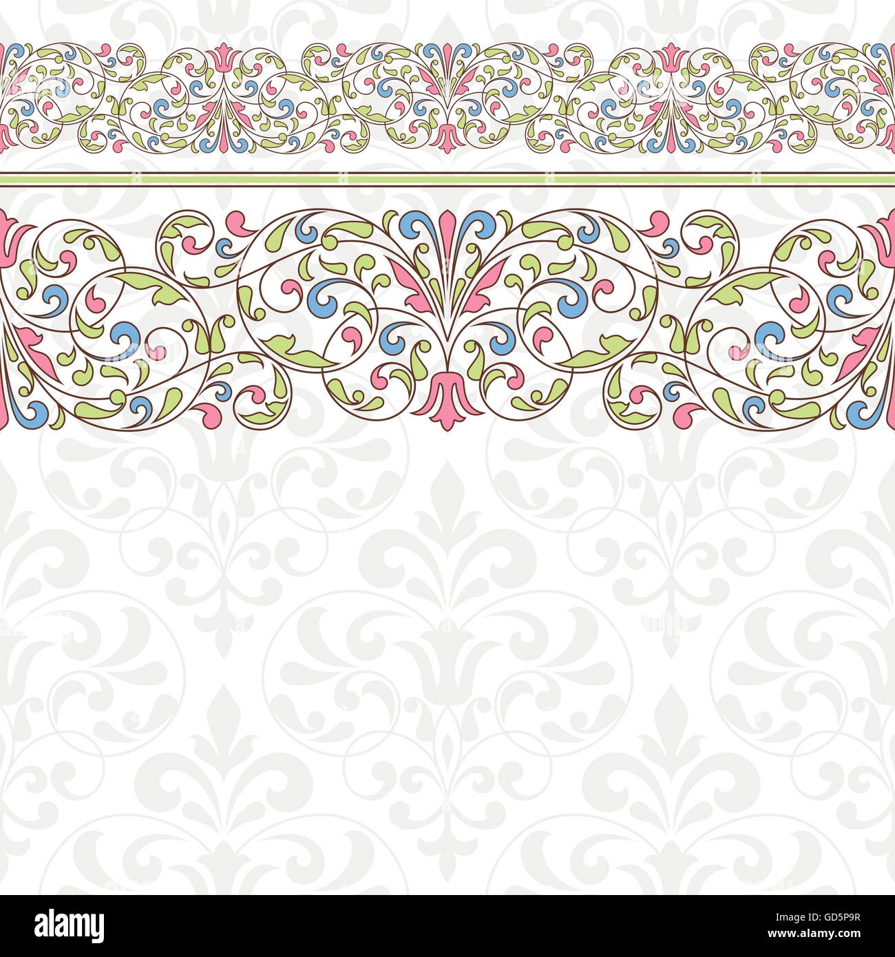 Floral pattern for invitation card Stock Vector Image & Art - Alamy