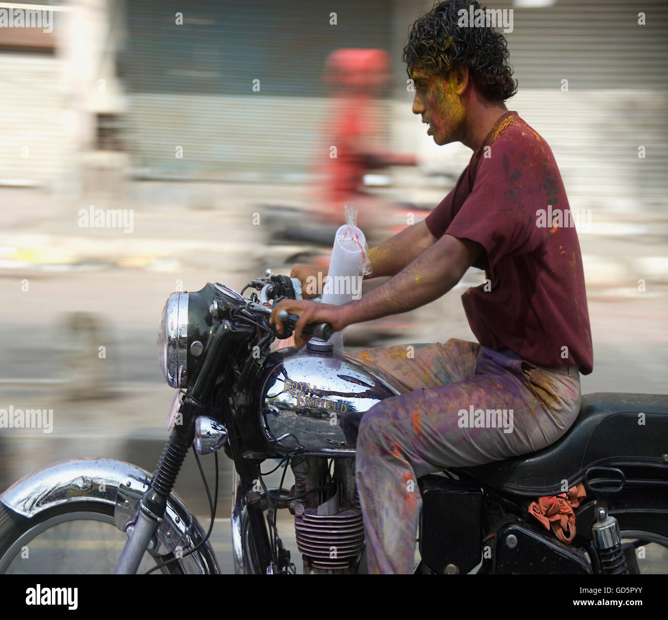 Man riding a bike Stock Photo - Alamy