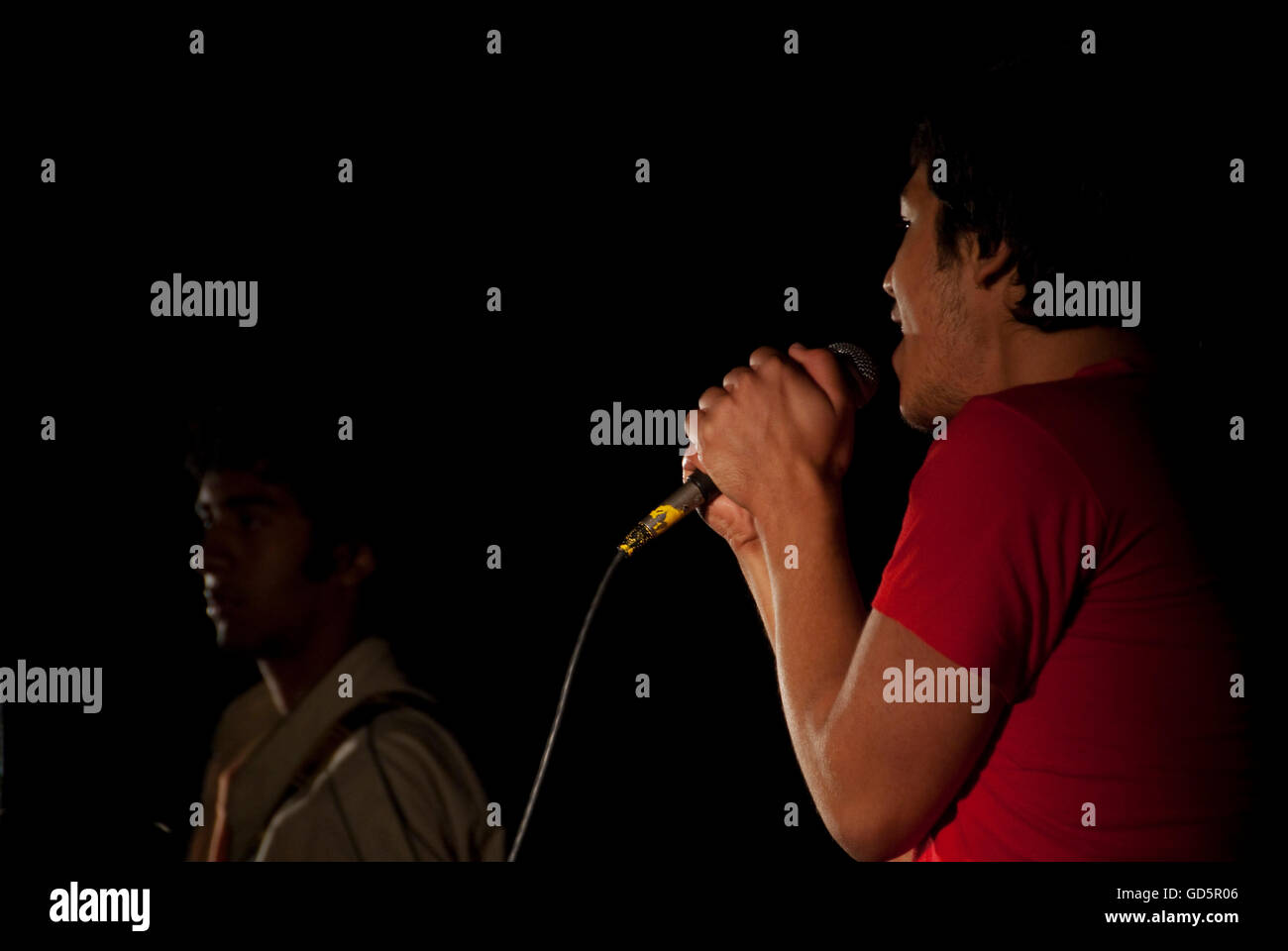 Performing vocalist on stage hi-res stock photography and images - Alamy