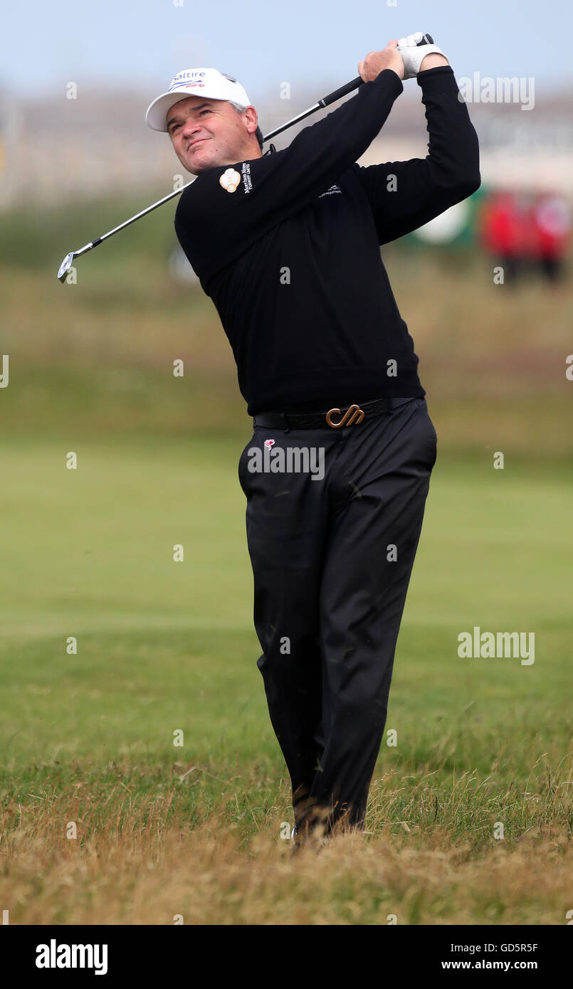 Scotland's Paul Lawrie during the practice day at Royal Troon Golf Club ...