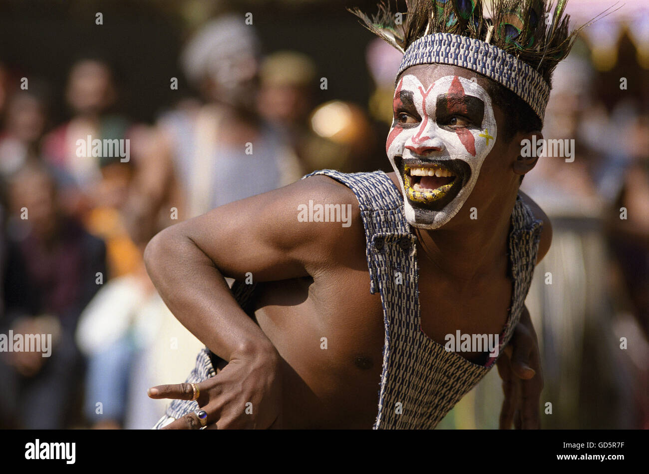 Man with a painted face Stock Photo - Alamy