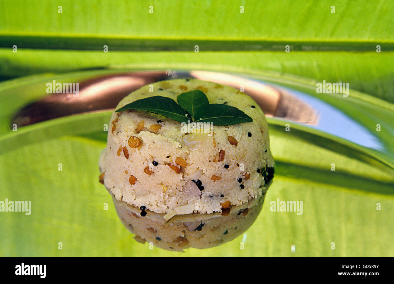 Upama on banana leaf Stock Photo - Alamy