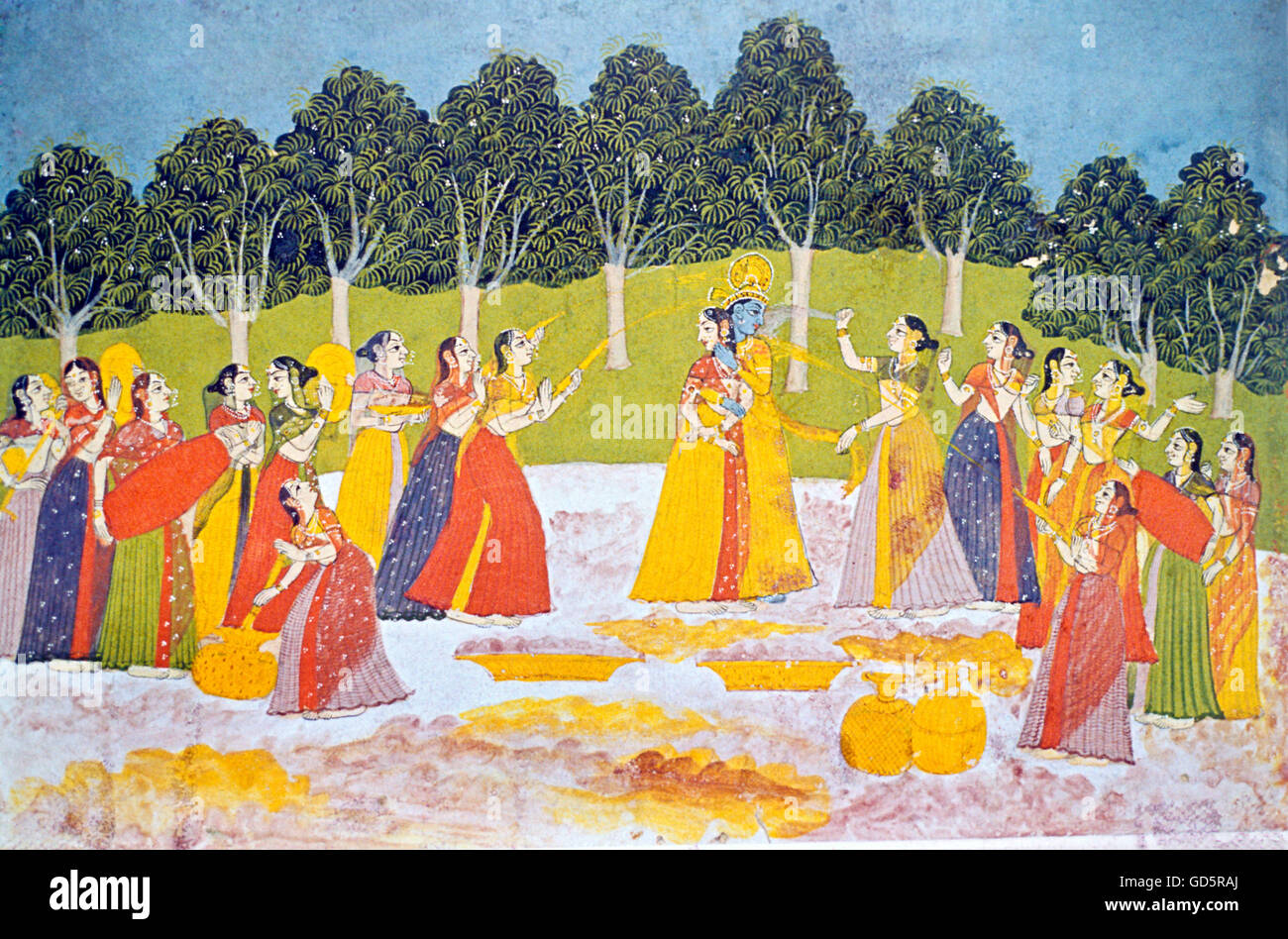 Radha krishna miniature painting hi-res stock photography and images ...