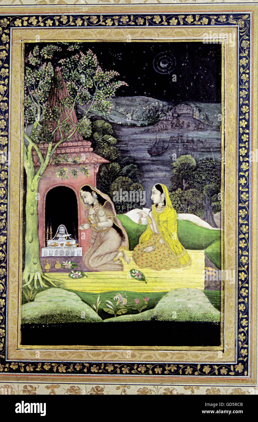 Miniature painting of Ragini Devagandha Stock Photo - Alamy