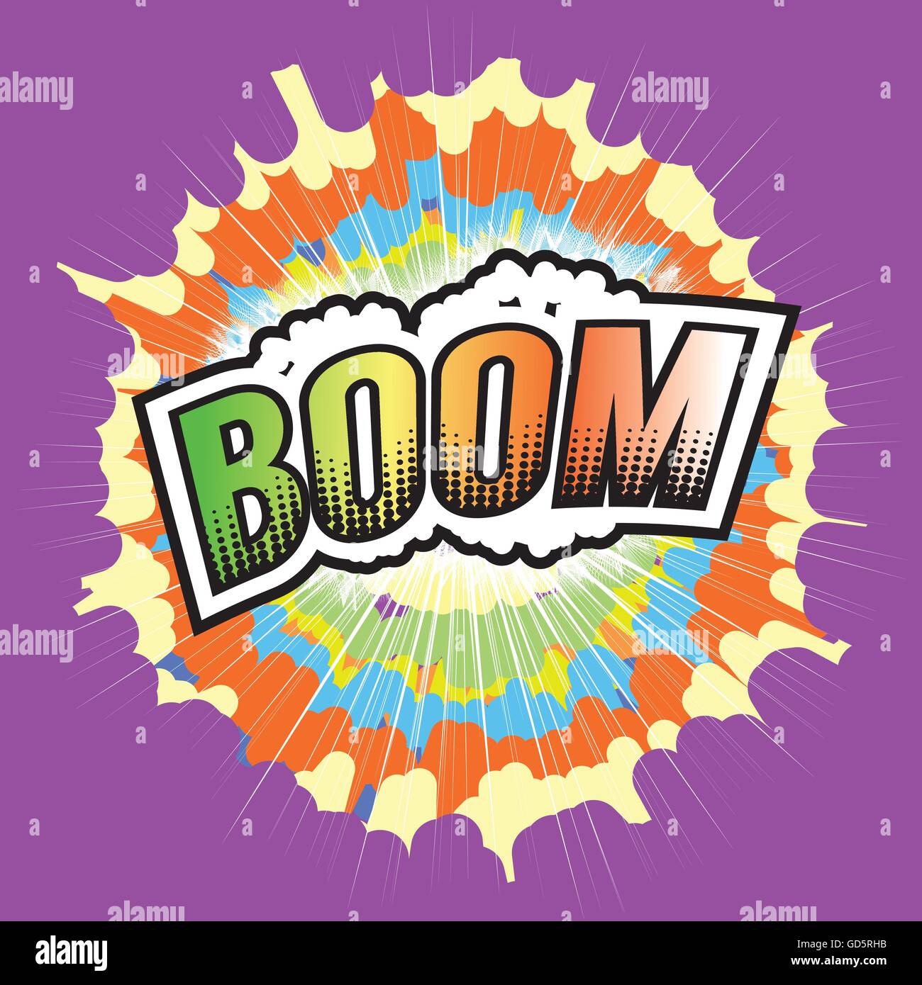 BOOM! Wording Sound Effect for Comic Speech Bubble Vector Illustration ...