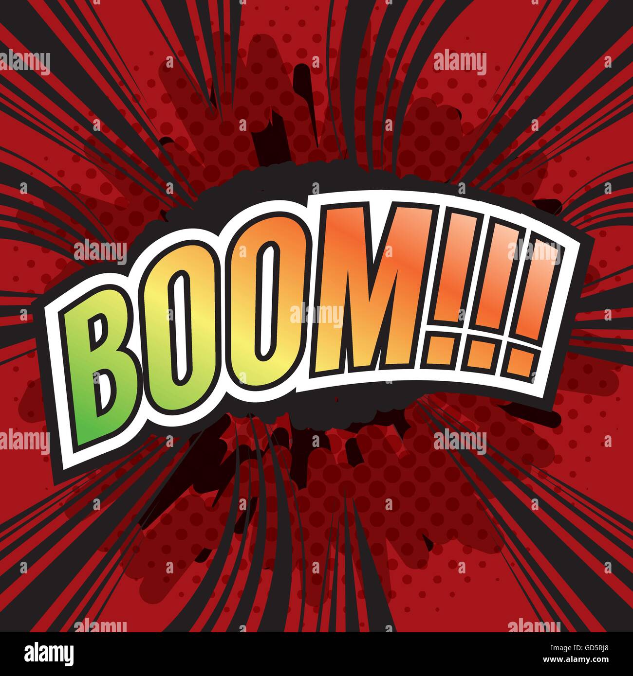 BOOM! Wording Sound Effect for Comic Speech Bubble Vector Illustration ...