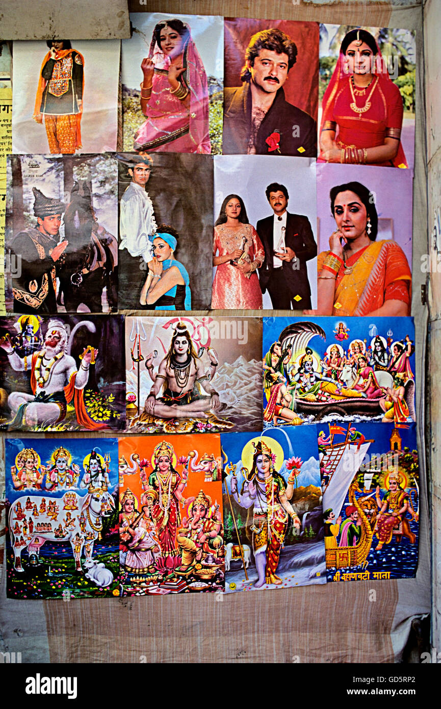 Posters of Gods and matinee idols Stock Photo - Alamy