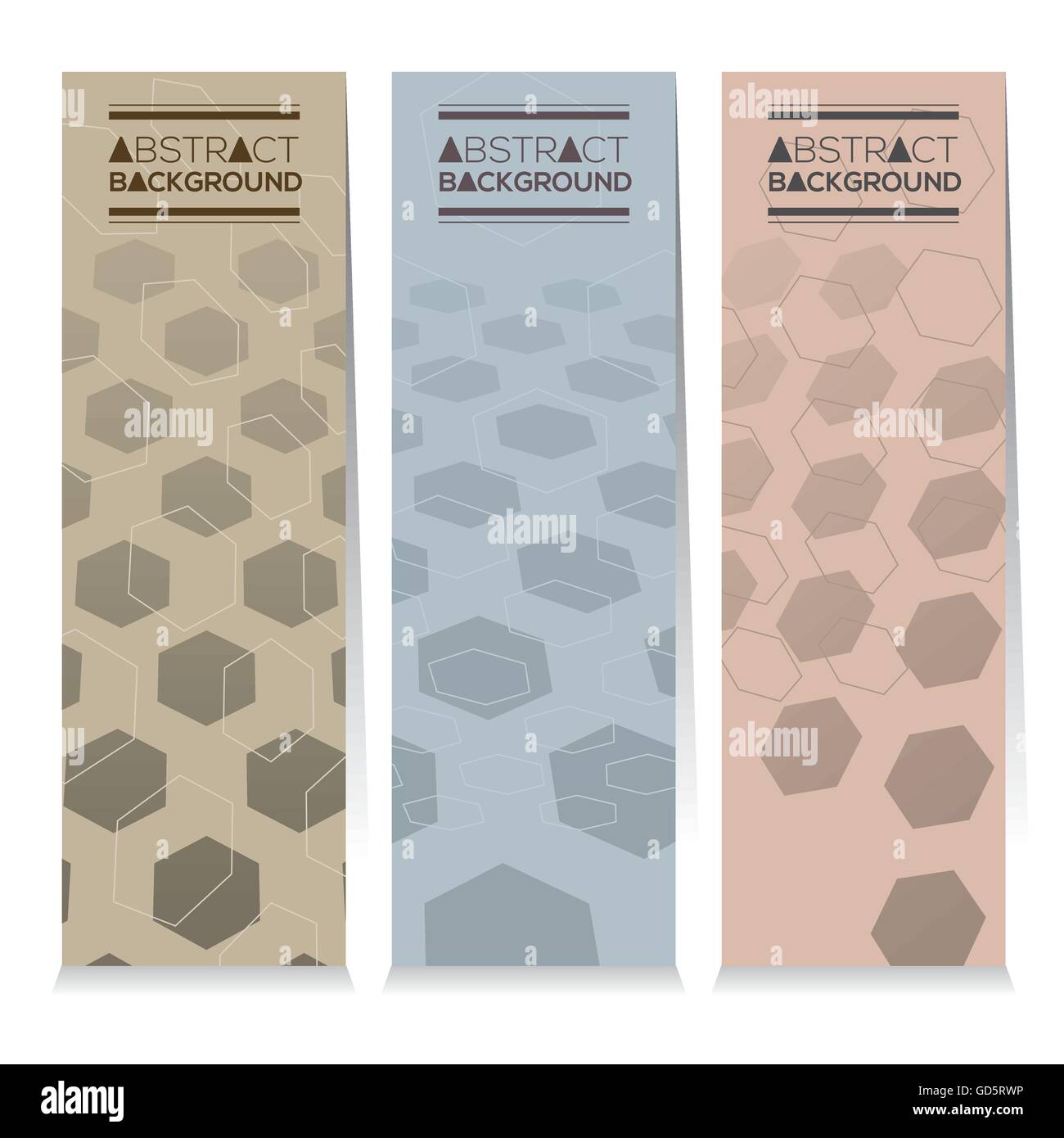 Set Of Three Abstract Vertical Banners Vector Illustration Stock Vector ...