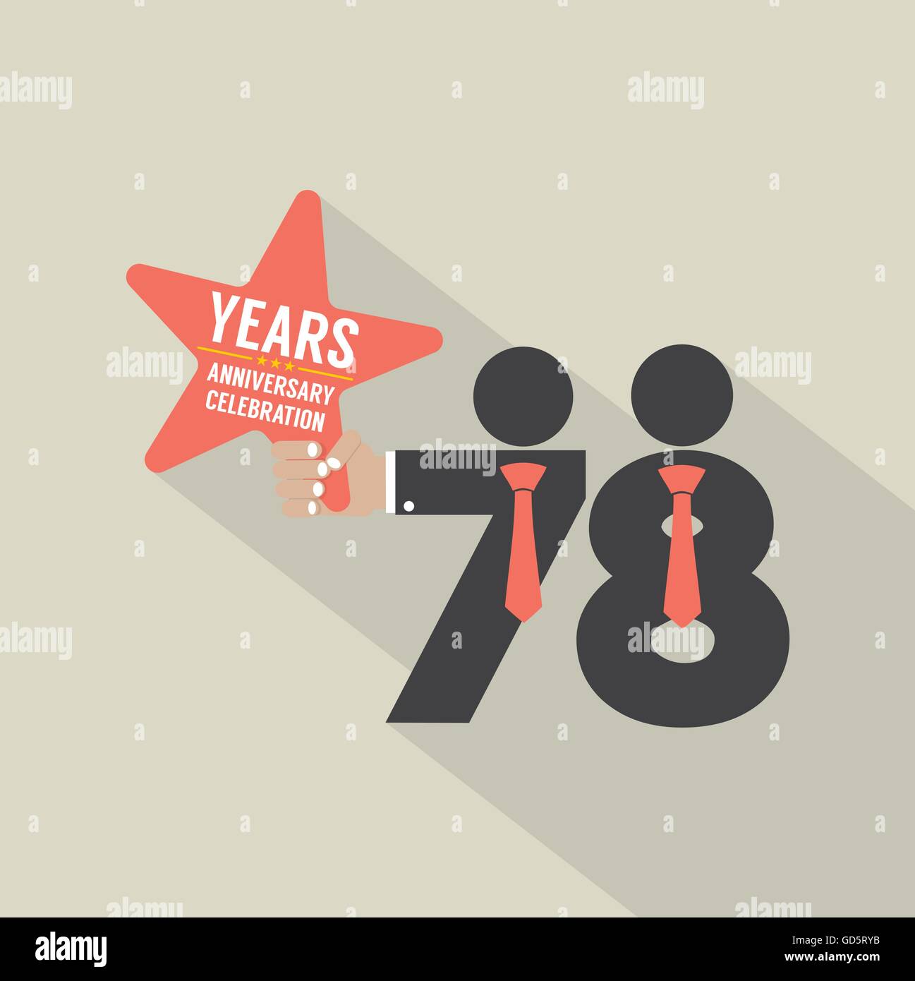 78th Years Anniversary Typography Design Vector Illustration Stock ...