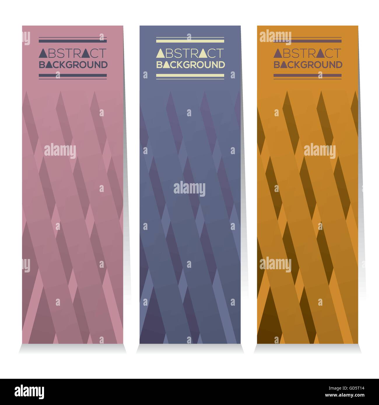 Vertical Banner Set Of Three Modern Graphic Theme Vector Illustration ...