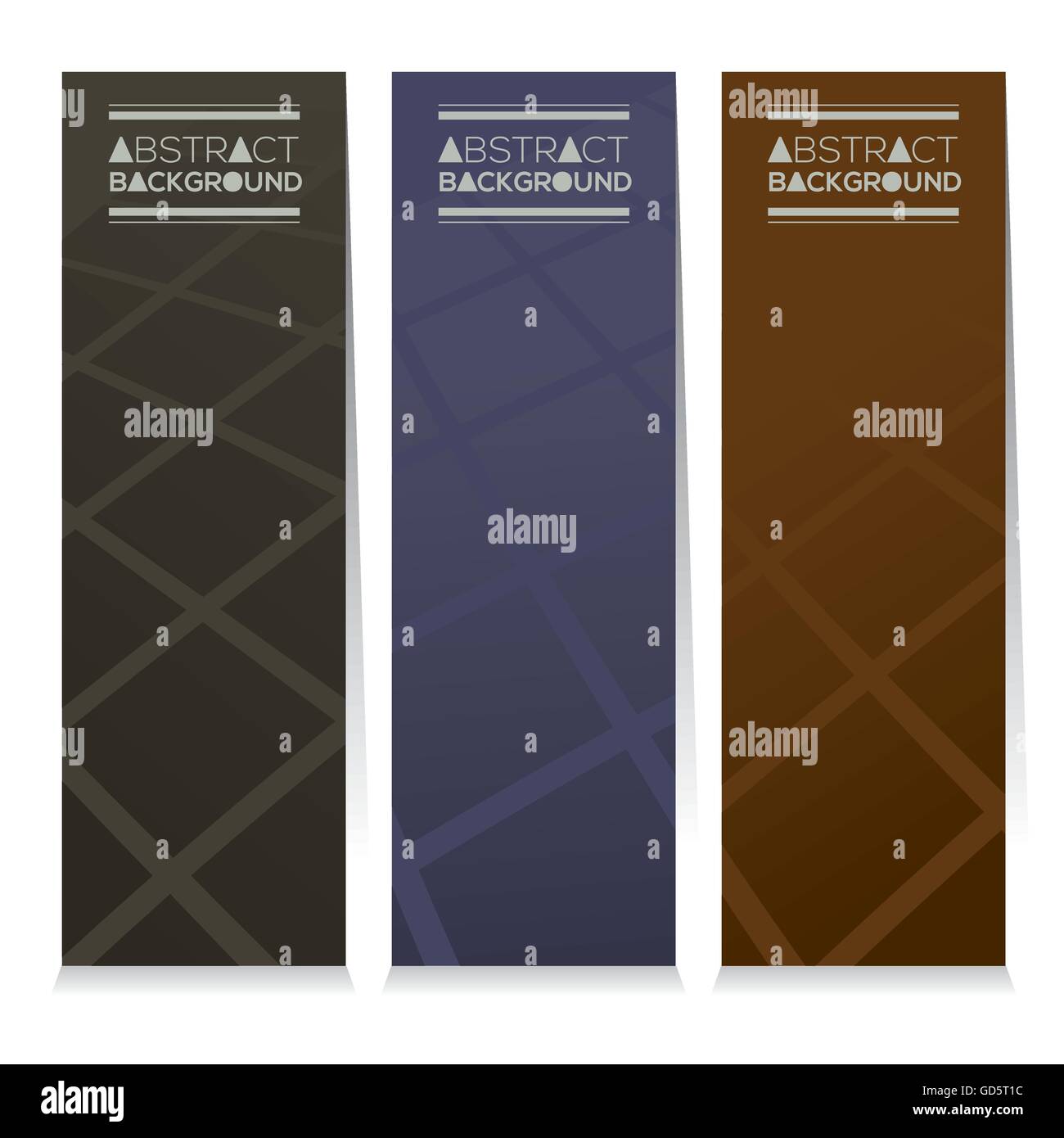 Vertical Banner Set Of Three Modern Graphic Theme Vector Illustration ...