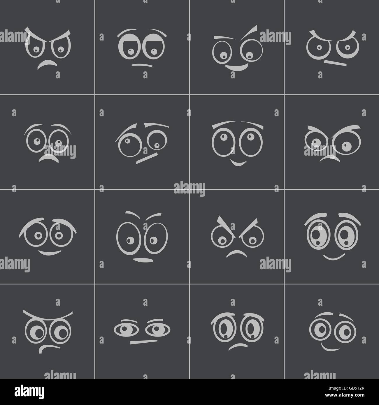 Vector black cartoon eyes set Stock Vector Image & Art - Alamy