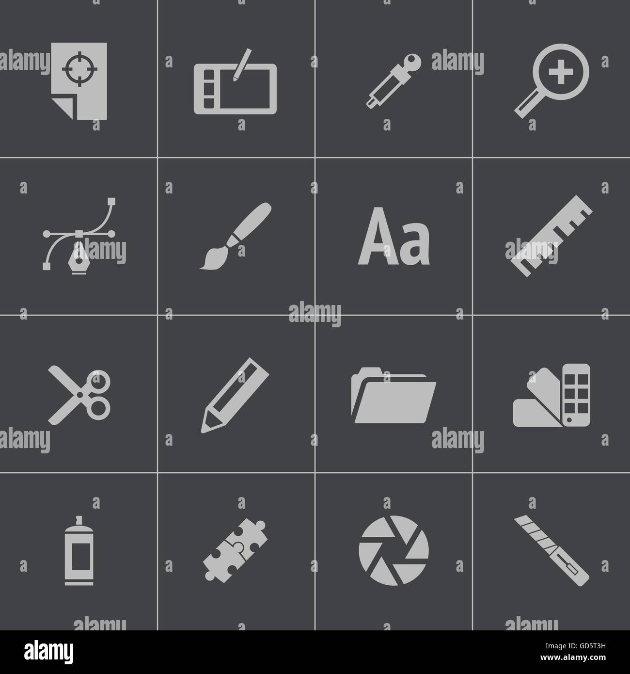 Vector black graphic design icons set Stock Vector Image & Art - Alamy