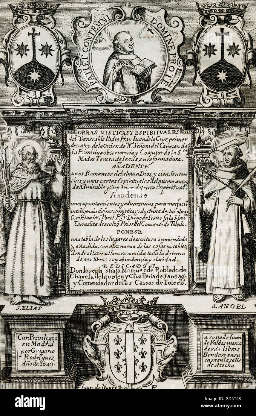 John of the Cross (1542-1591), born Juan de Yepes Alvarez. Spanish ...