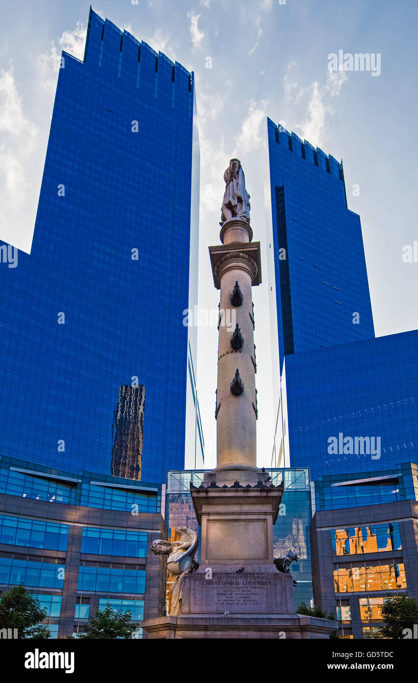 U.S.A., New York,Manhattan,the Columbus Circus buildings Stock Photo ...