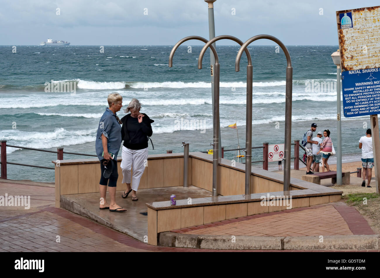 DURBAN, SOUTH AFRICA - JULY 09, 2016: Locals and tourists at Bronze ...