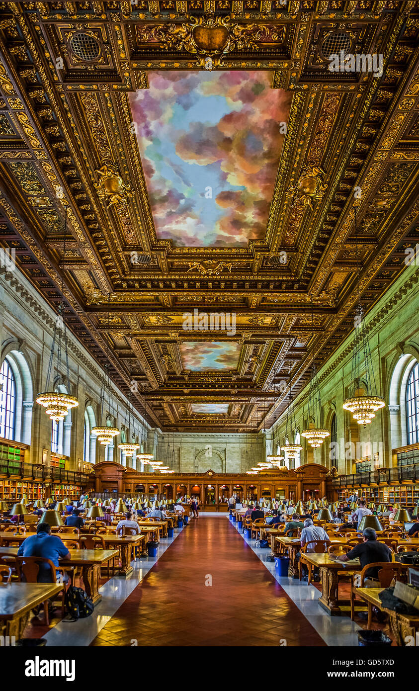 New york public library and 5th avenue hi-res stock photography and ...