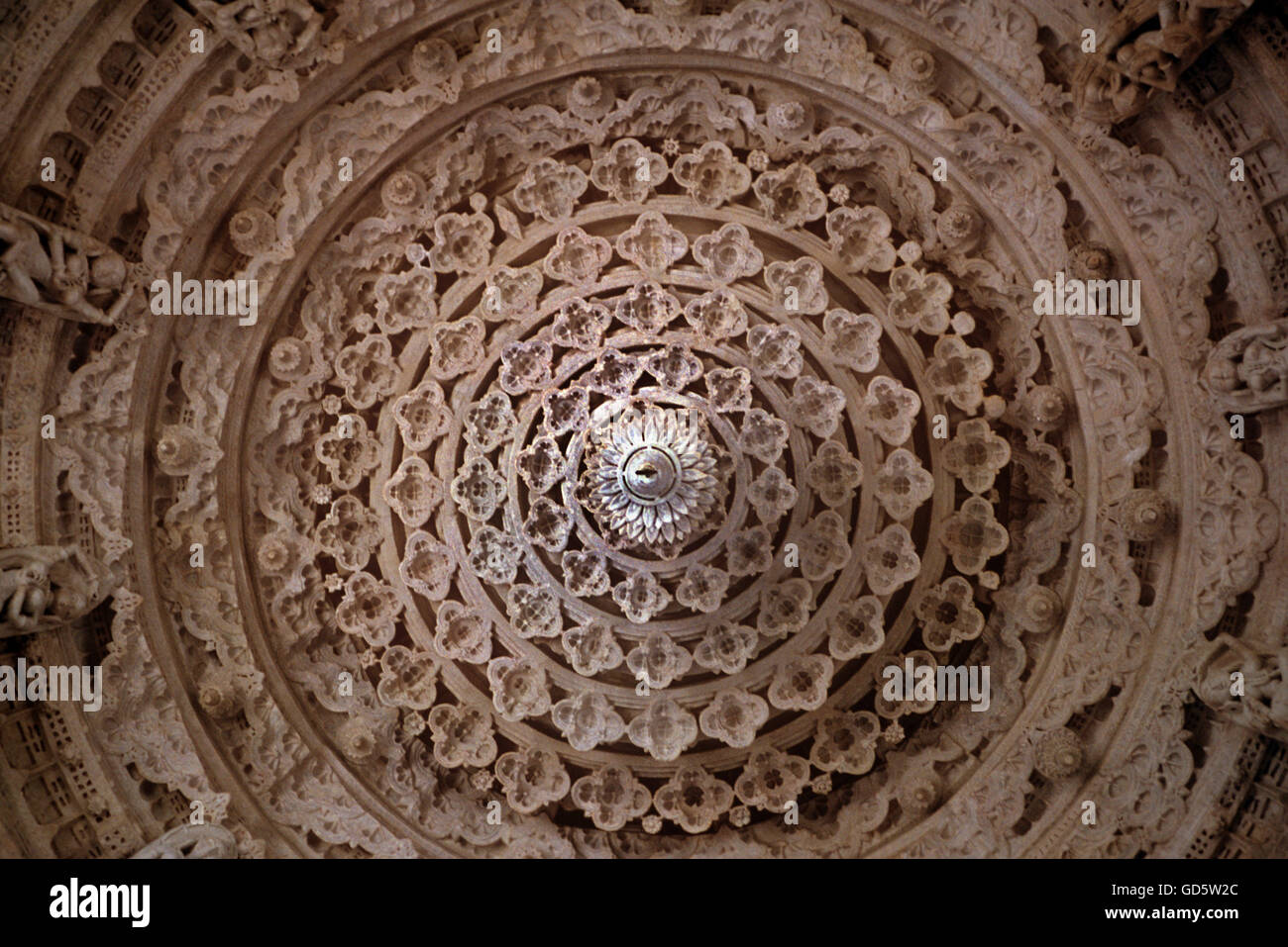 Architecture of Jain Temple Stock Photo - Alamy