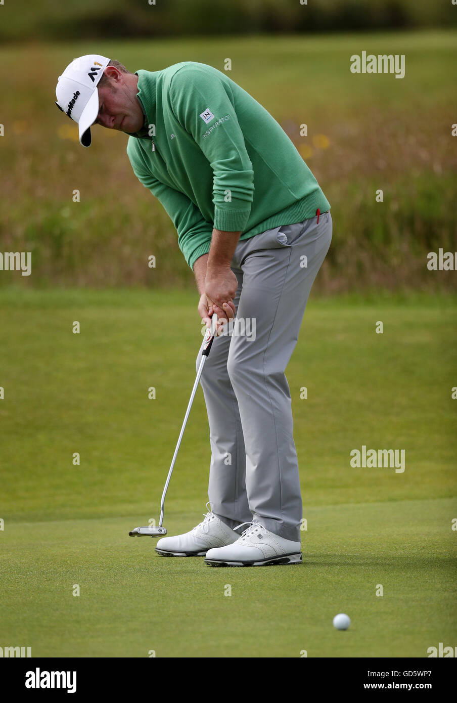 Wales' Jamie Donaldson during the practice day at Royal Troon Golf Club ...